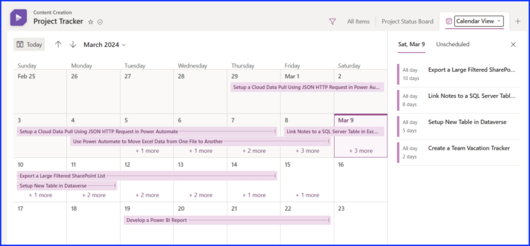 SharePoint Project Tracker – TW-Waytek