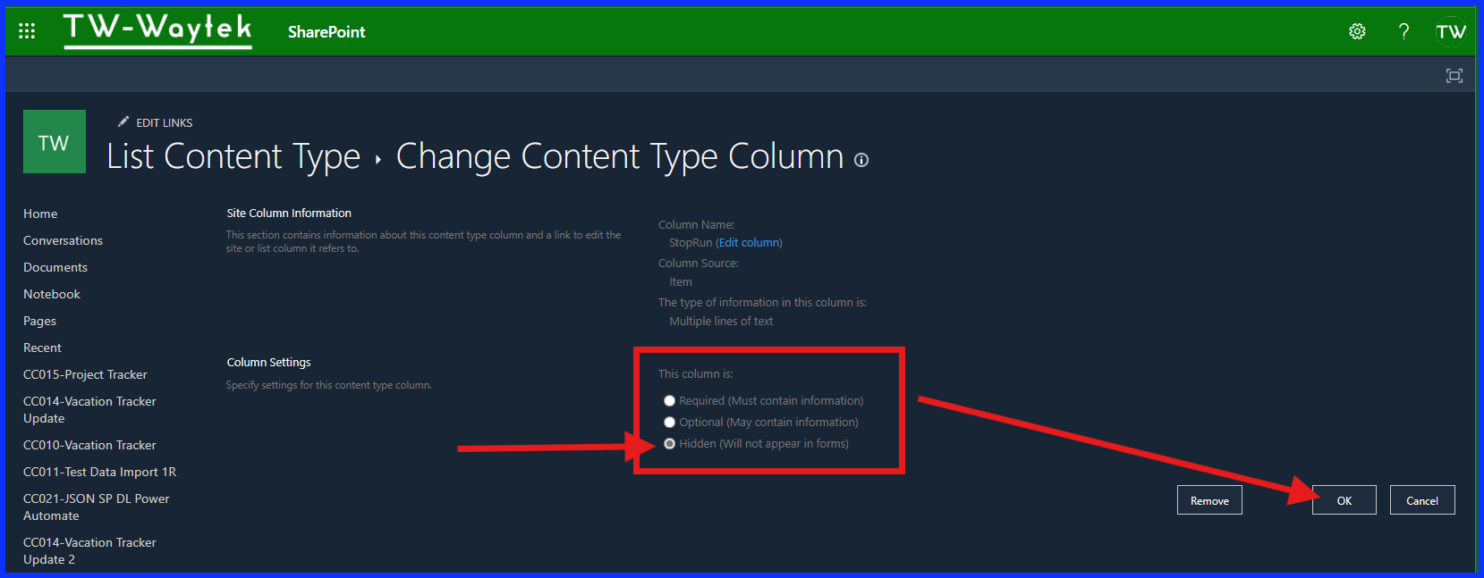 SharePoint List Vacation Time Off Tracker that Removes Weekends and ...